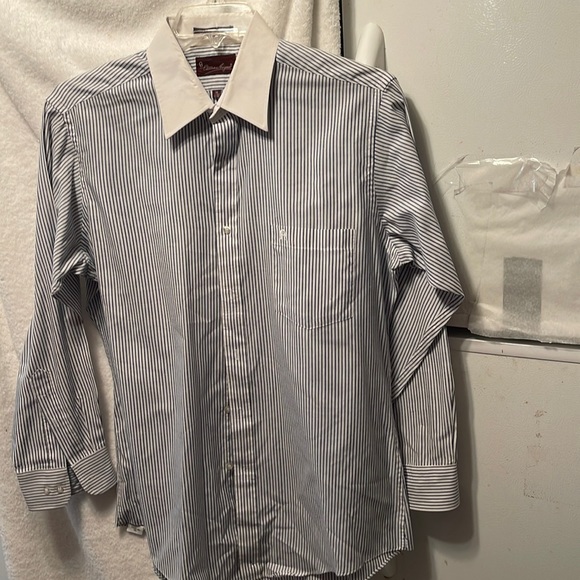 Etienne Aigner | Shirts | Vintage Etienne Aigner Blue Pinstripe Mens ...